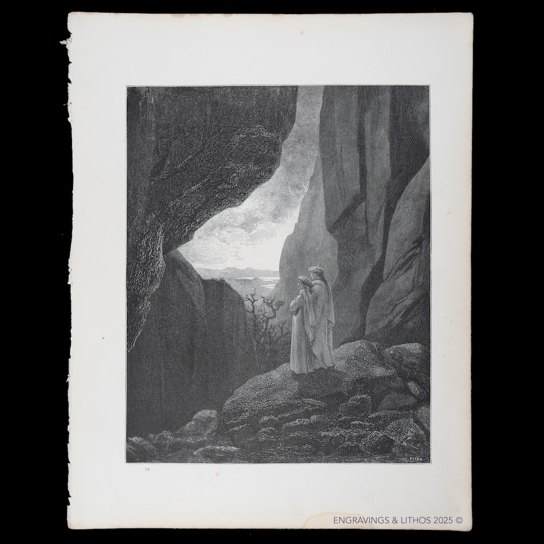 1880 EXIT FROM the ABYSS – Original Print From "the Vision of Hell" by ...