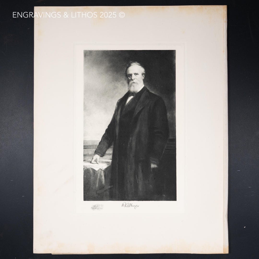 1901 Rutherford B. Hayes Antique Portrait – 19th U.S. President ...