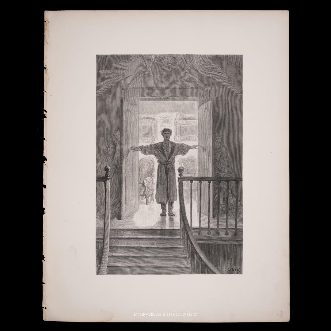Man at the Open Doors – 1884 “the Raven” by Edgar Allan Poe ...