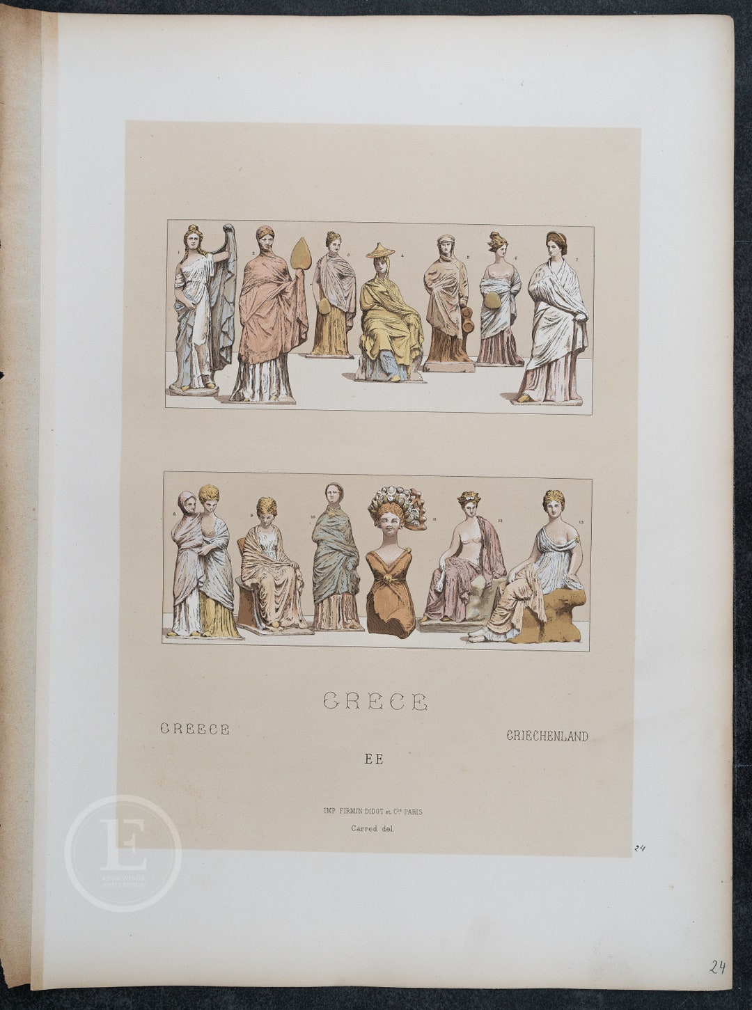 Greek Ladies According to Tanagra Figurines by Racinet - EXQUISITE ...