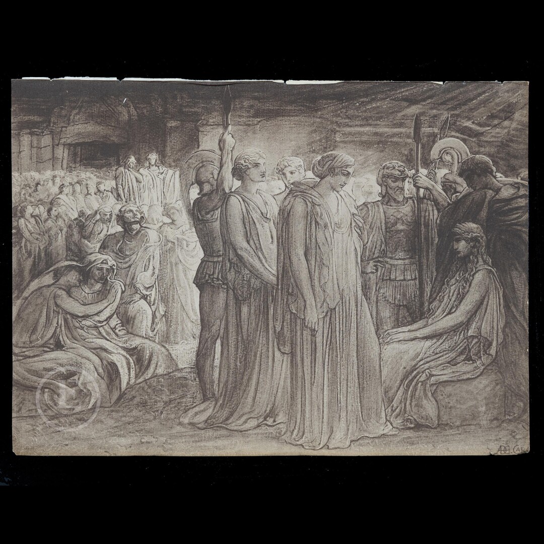The Virtuous Pagans in Limbo - Inferno: Canto IV - Collotype Plate From ...