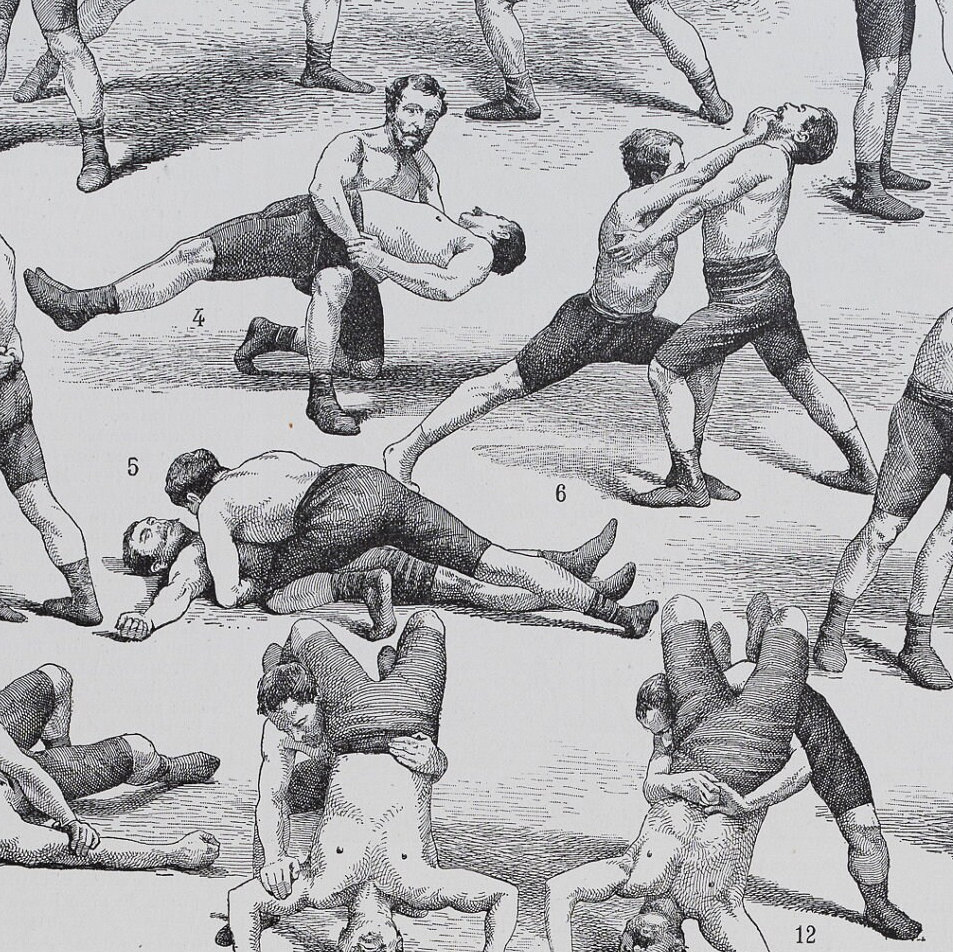 Wrestling Positions: Martial Arts, Fight, Greco-roman From "le Noveau ...