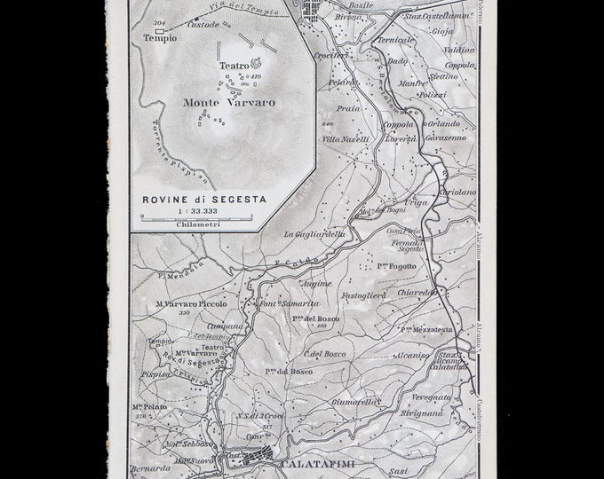 Old Modica Italy Map 1945 Vintage Sicilian City Atlas Poster - Etsy