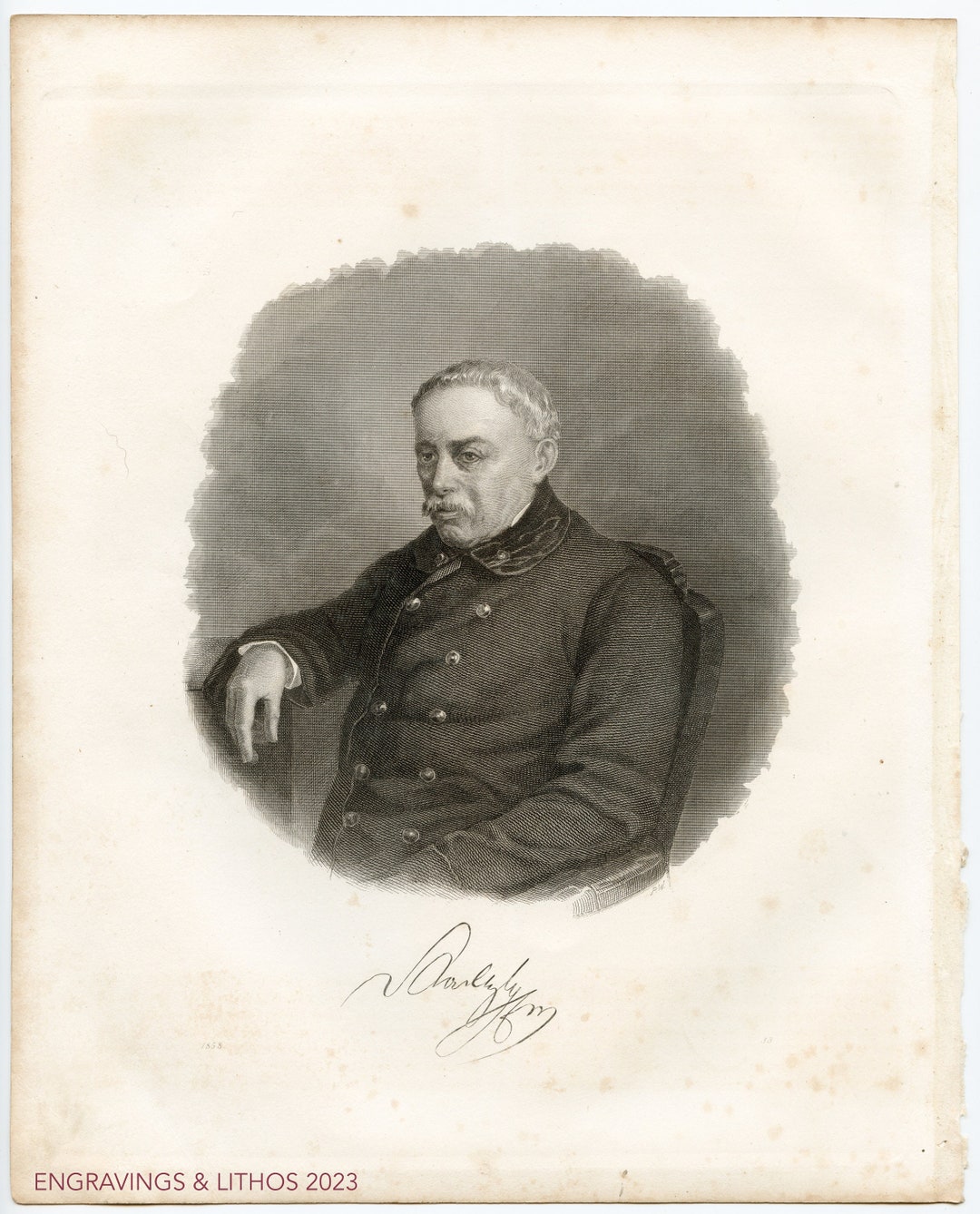 1852 Joseph Graf Radetzky, Austrian Field Marshal - Very Rare Plate ...