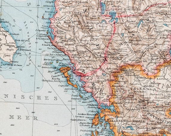 Mappa Fisica Dell'europa Penisola Balcanica