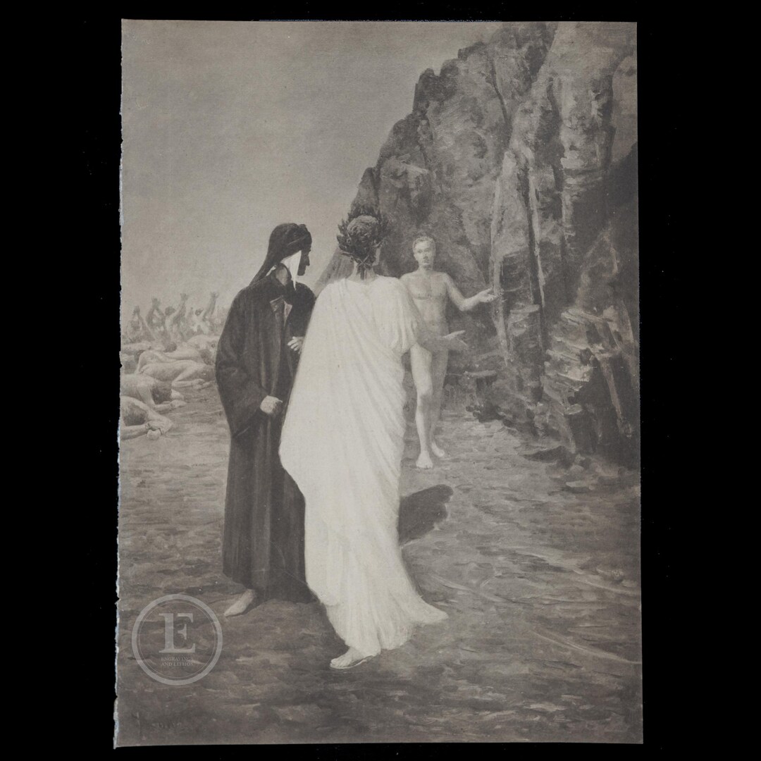 Statius' Penance - Purgatorio: Canto XXI - Collotype Plate From La ...