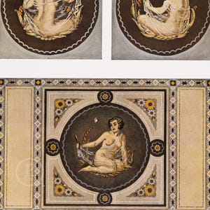 FEMALE FIGURES Offset Lithography 1913 Original Print From Dekorative ...