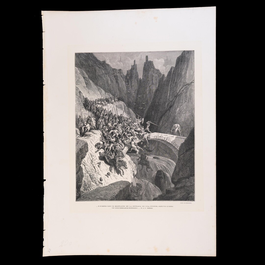 Don Quixote Halting an Imagined Army at the Mountain Bridge – 1875 ...