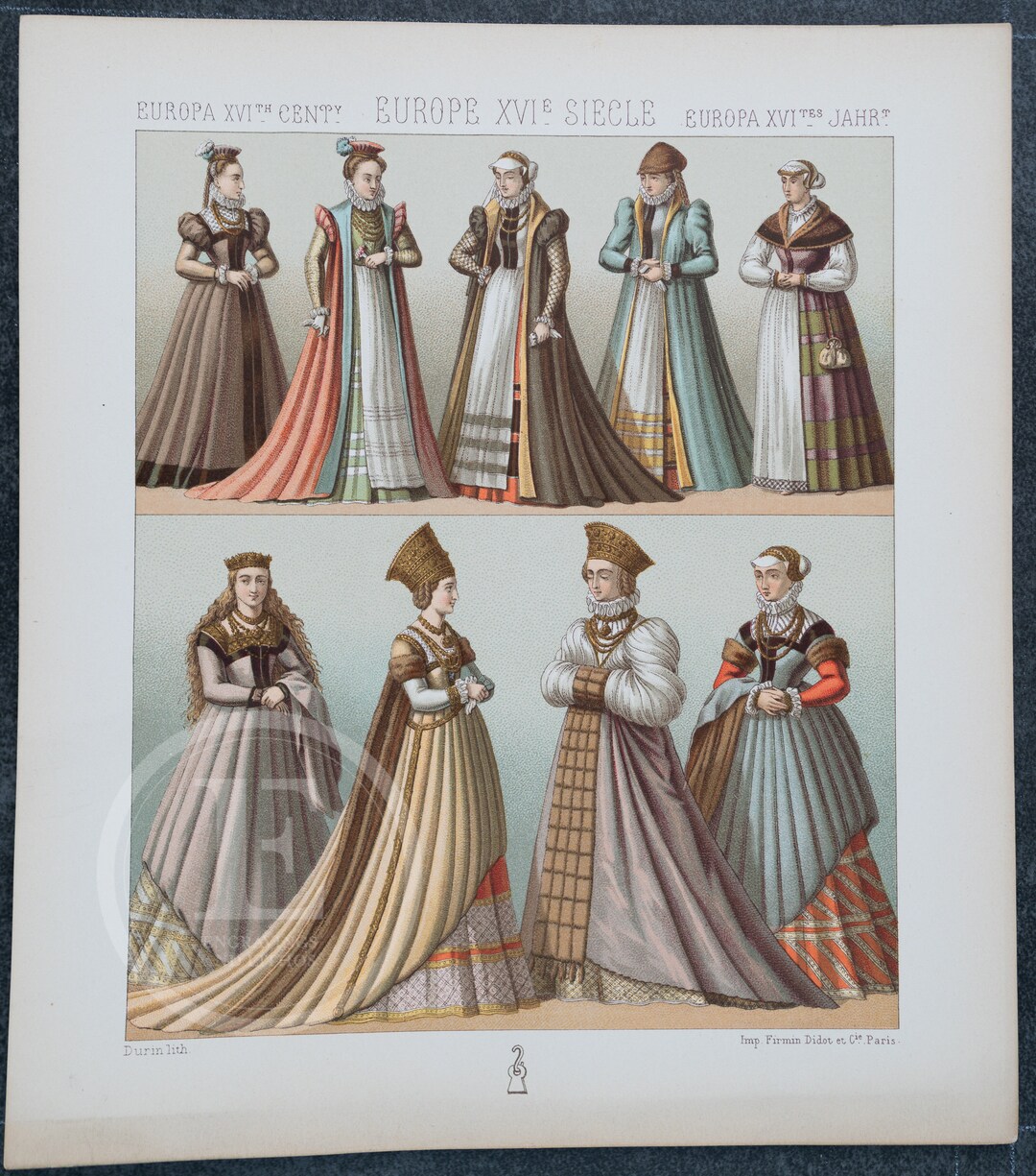 European Women Traditional Costumes From 16th Century by A.racinet ...
