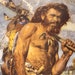 A CRO-MAGNON HUNTER - Original Vintage Lithograph Print of Prehistoric ...