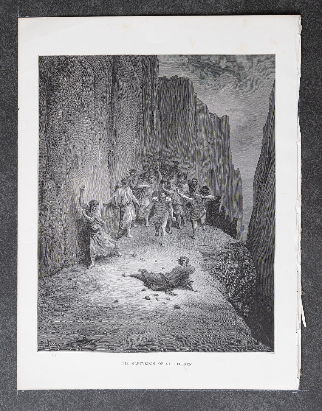 The Martyrdom of St. Stephen - Original Engraving From "the Dore ...