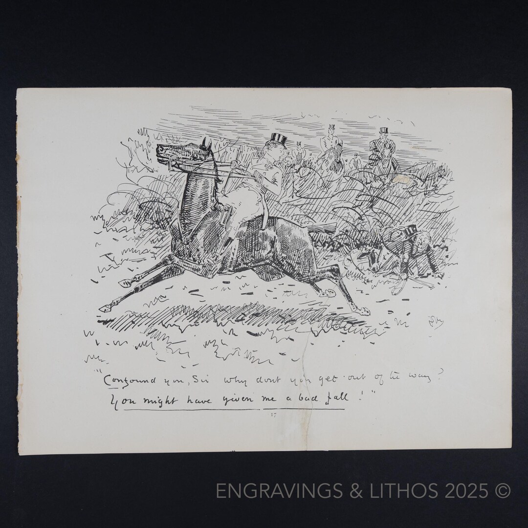 1907 You MIGHT HAVE GIVEN Me a Bad Fall! – Black & White Hunting ...