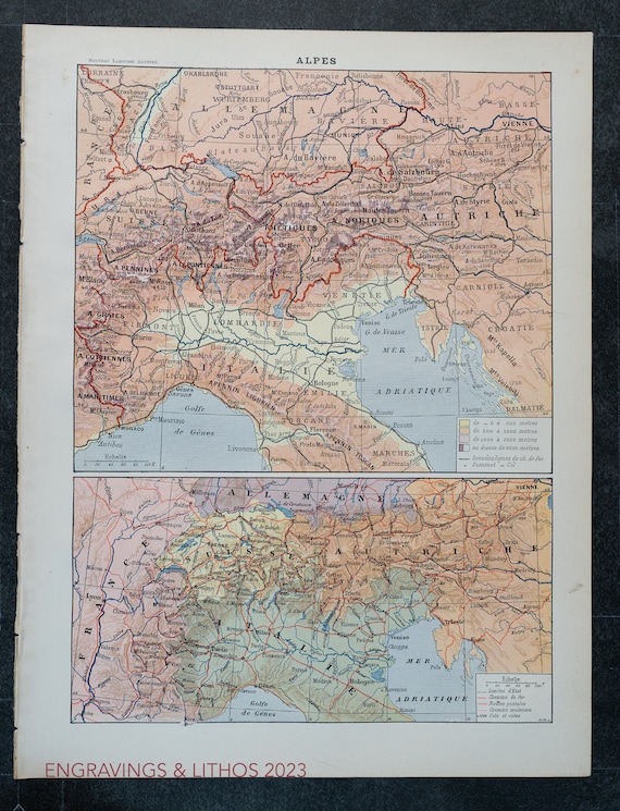 Carte Des Montagnes Des Alpes