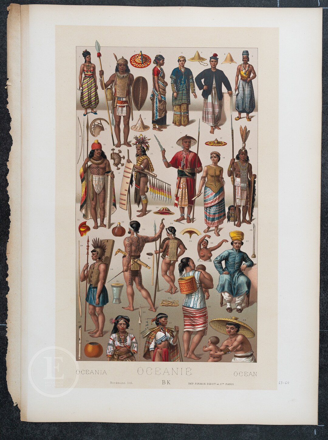 Oceania Costumes and Traditions by Racinet-exquisite PRINT - Etsy