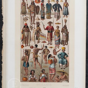 Oceania Costumes and Traditions by Racinet-exquisite PRINT - Etsy