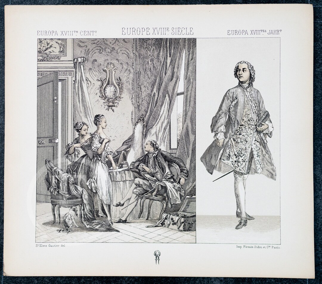 European Traditional Costumes for Men and Women From 18th Century by A ...