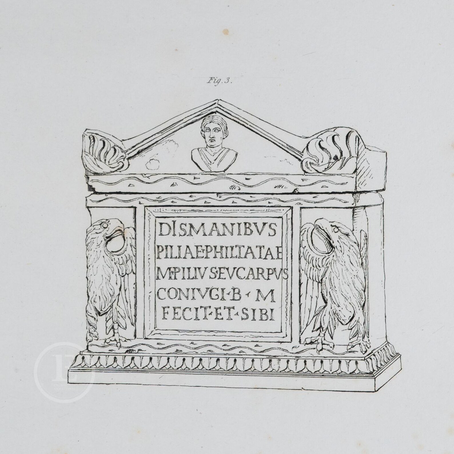 1826 A SEPULCHRAL URN and Monumental Inscriptions - Collection of ...
