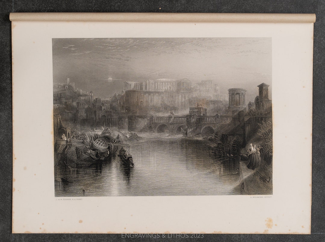 Ancient Rome by William Turner RARE Original Plate From the - Etsy