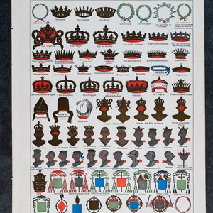 Crowns: Ancient, Heraldic Helmets, Marks of Church Dignitaries From "le ...