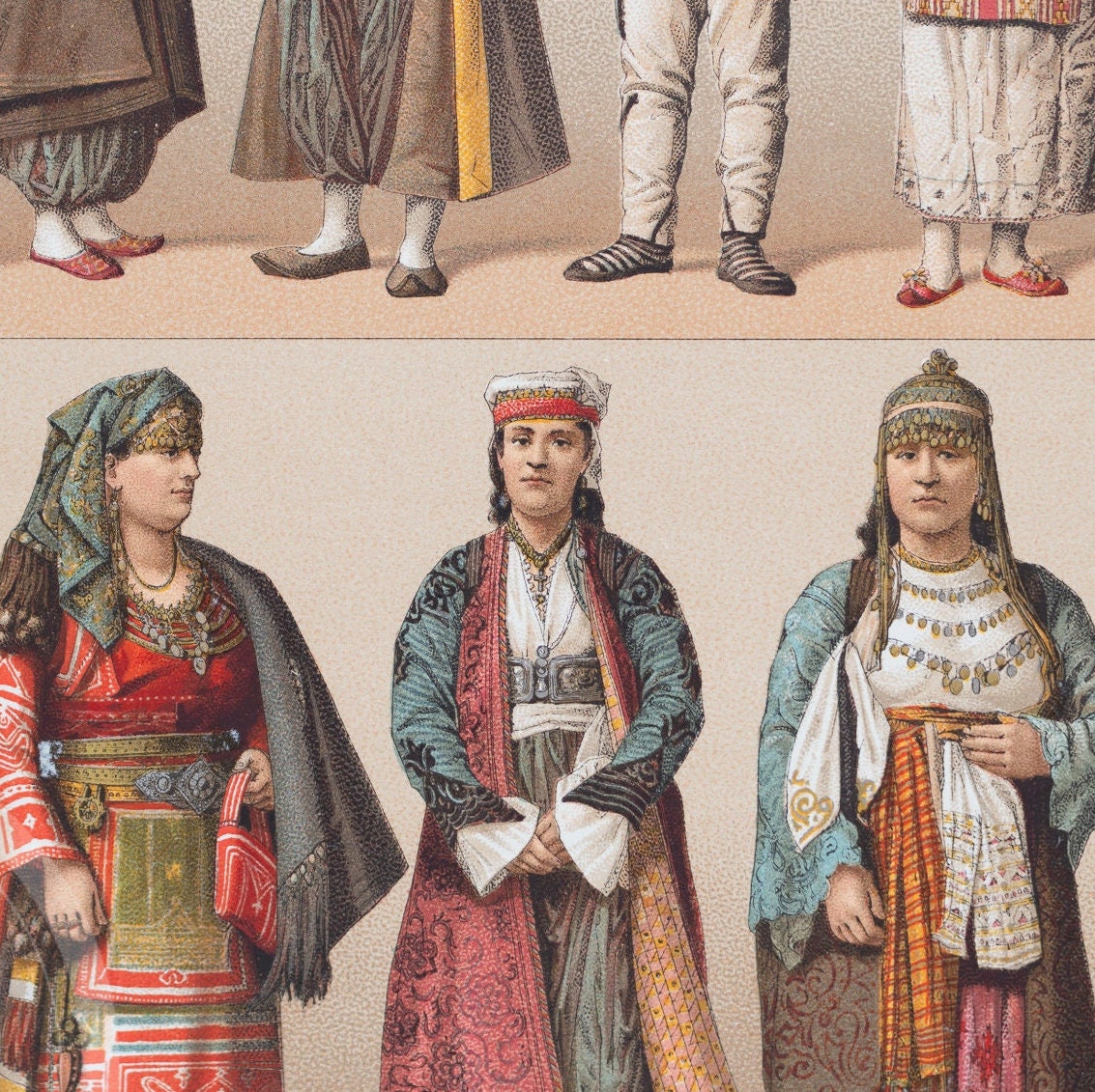 Turkey Traditional Costumes by A.racinet EXQUISITE PRINT - Etsy