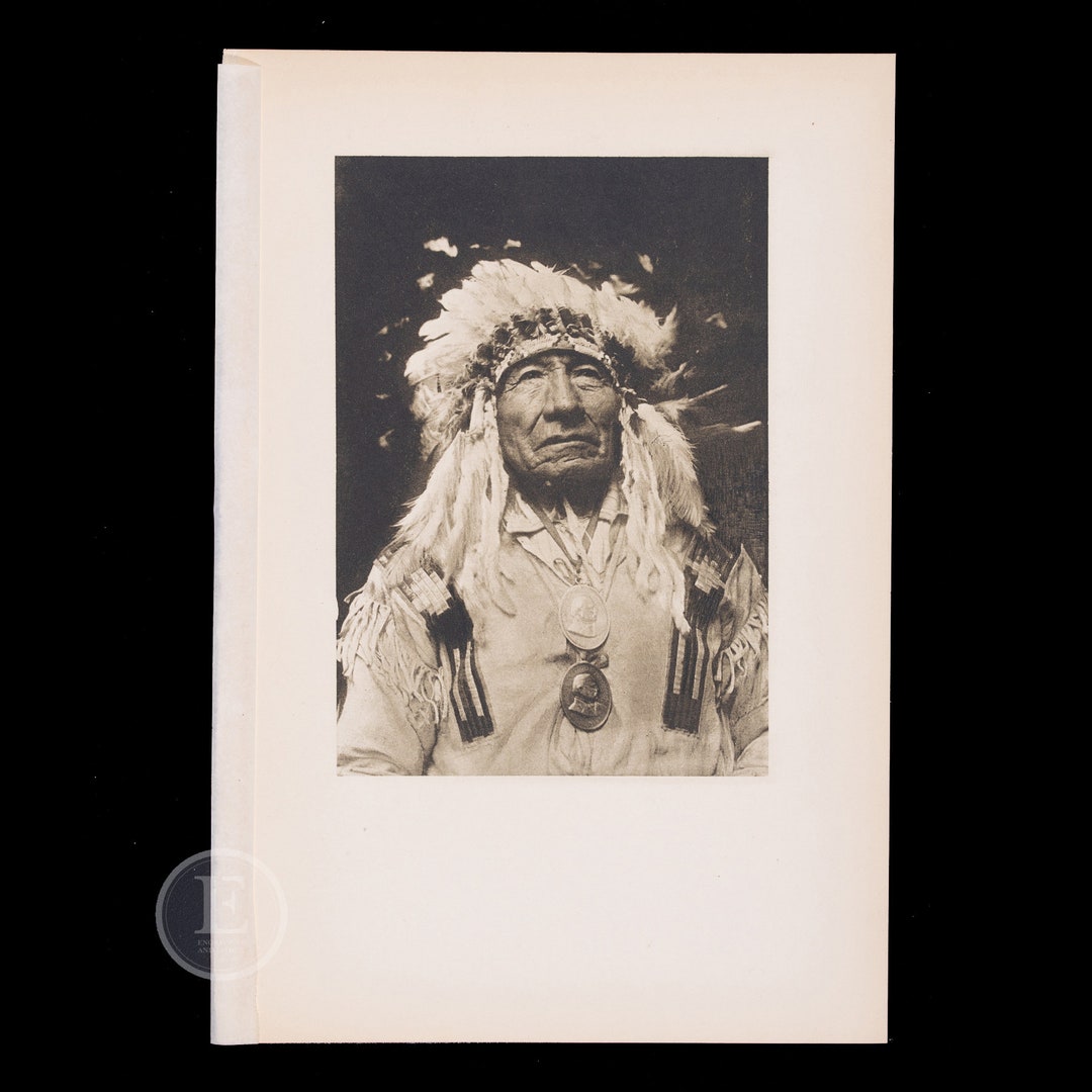 Sioux Indian Chief Lithograph, Indigenous Tribes of North America ...