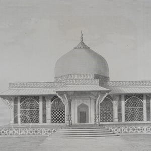 1855 TOMB of SALIM CHISHTI, Mausoleum in India - Black and White Steel ...