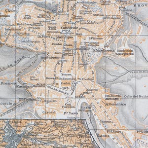 1893 Map of PERUGIA, City in UMBRIA Region, ITALY - Authentic ...