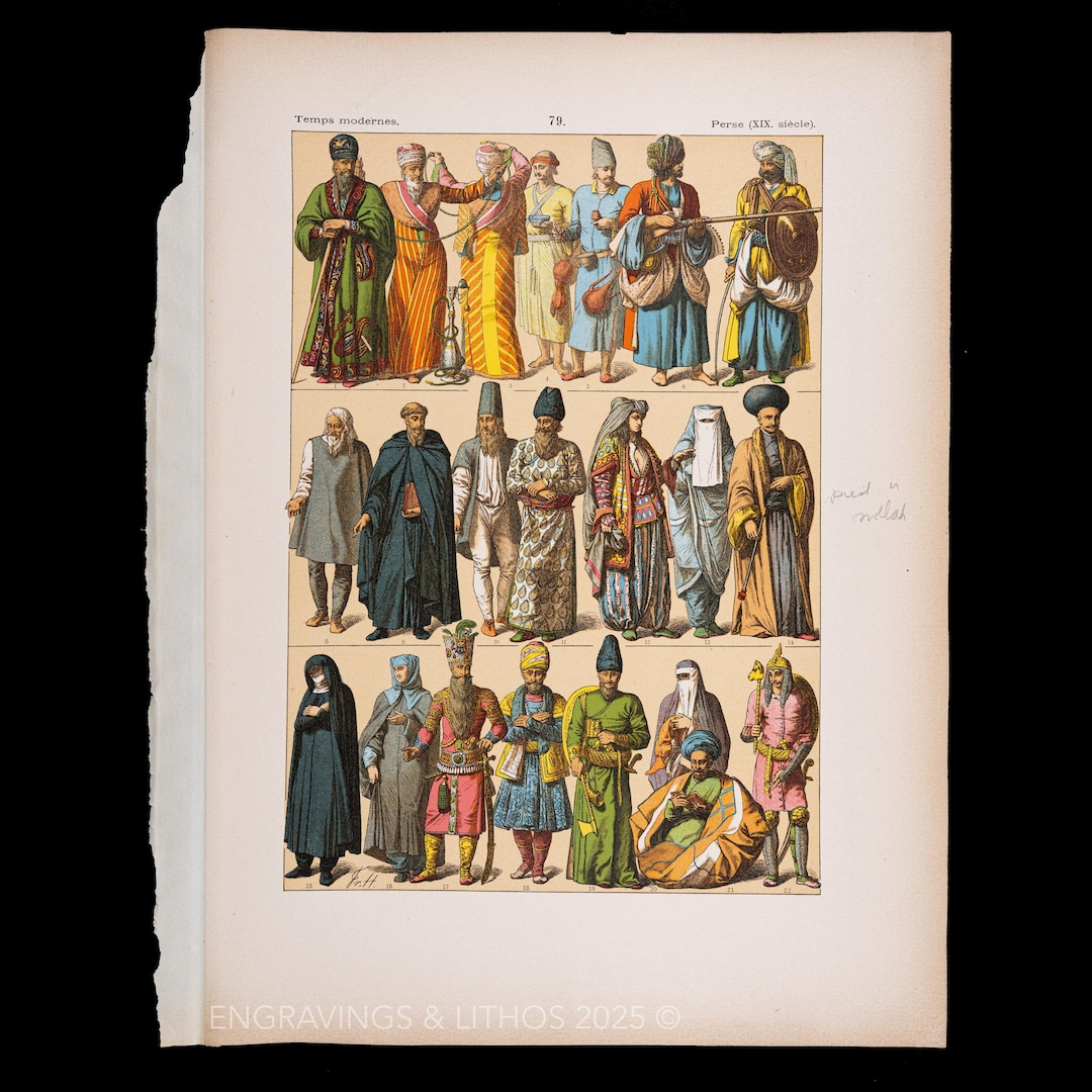1890 PERSIAN COSTUMES: Modern Era – "costume, Weapons, Utensils, and ...