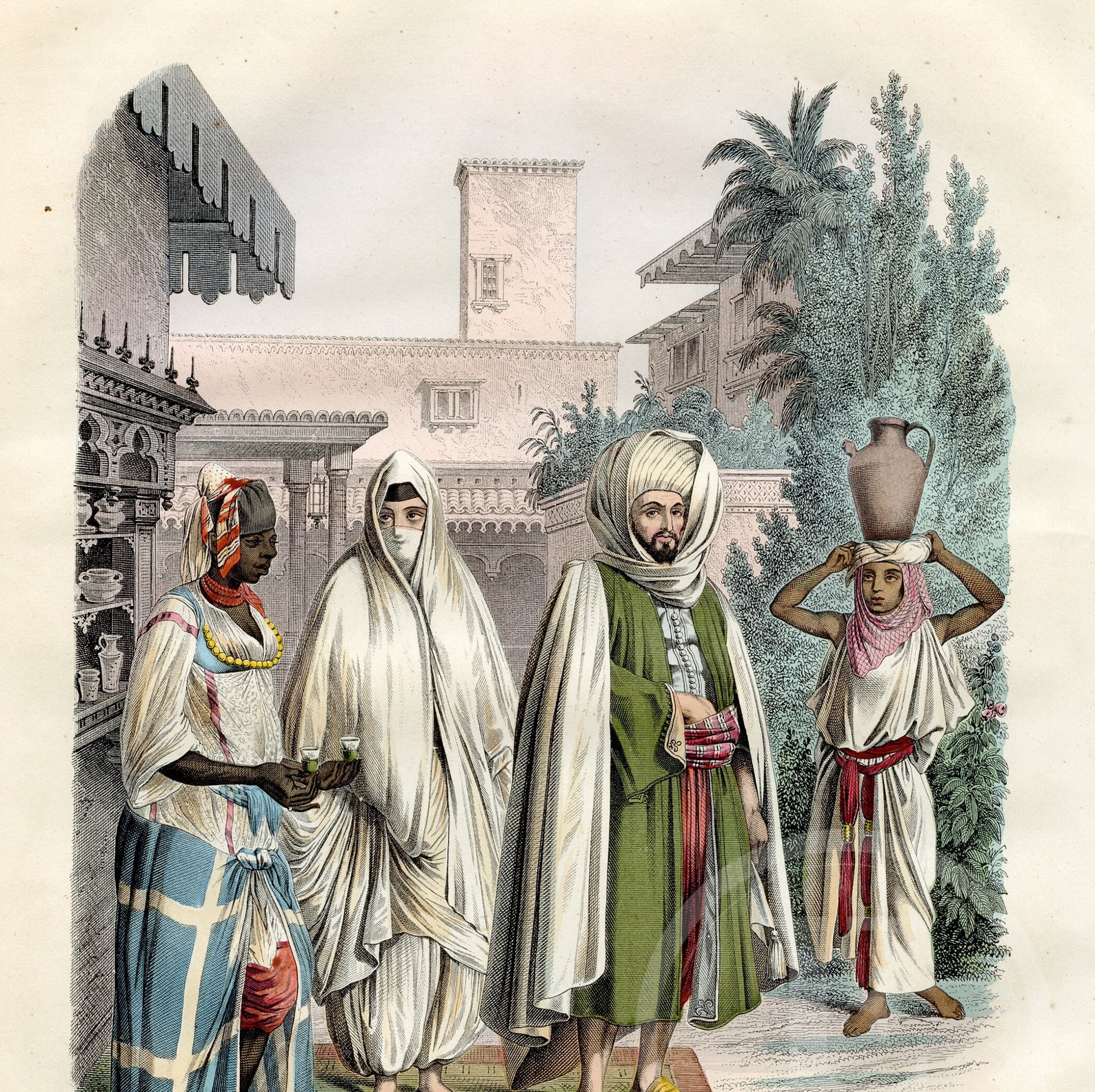 Algerian Residents North Africa Rare Plate 1854 Hand - Etsy