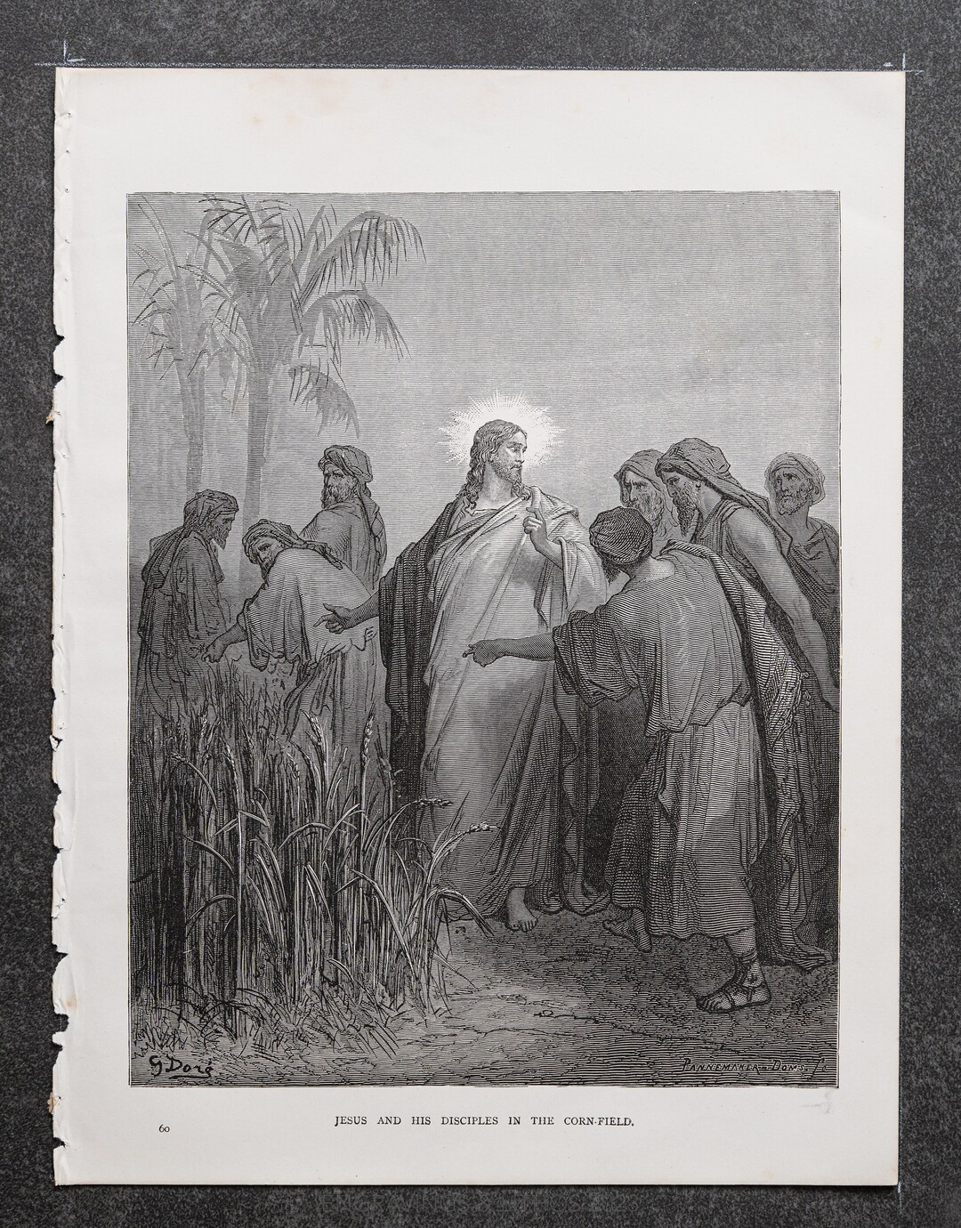 Jesus and His Disciples in the Corn Field - Original Engraving From ...