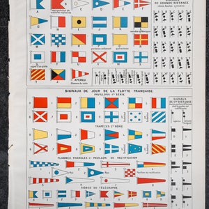 Navigation: Signals, Flags, and Arm Signals From "le Noveau Larousse ...