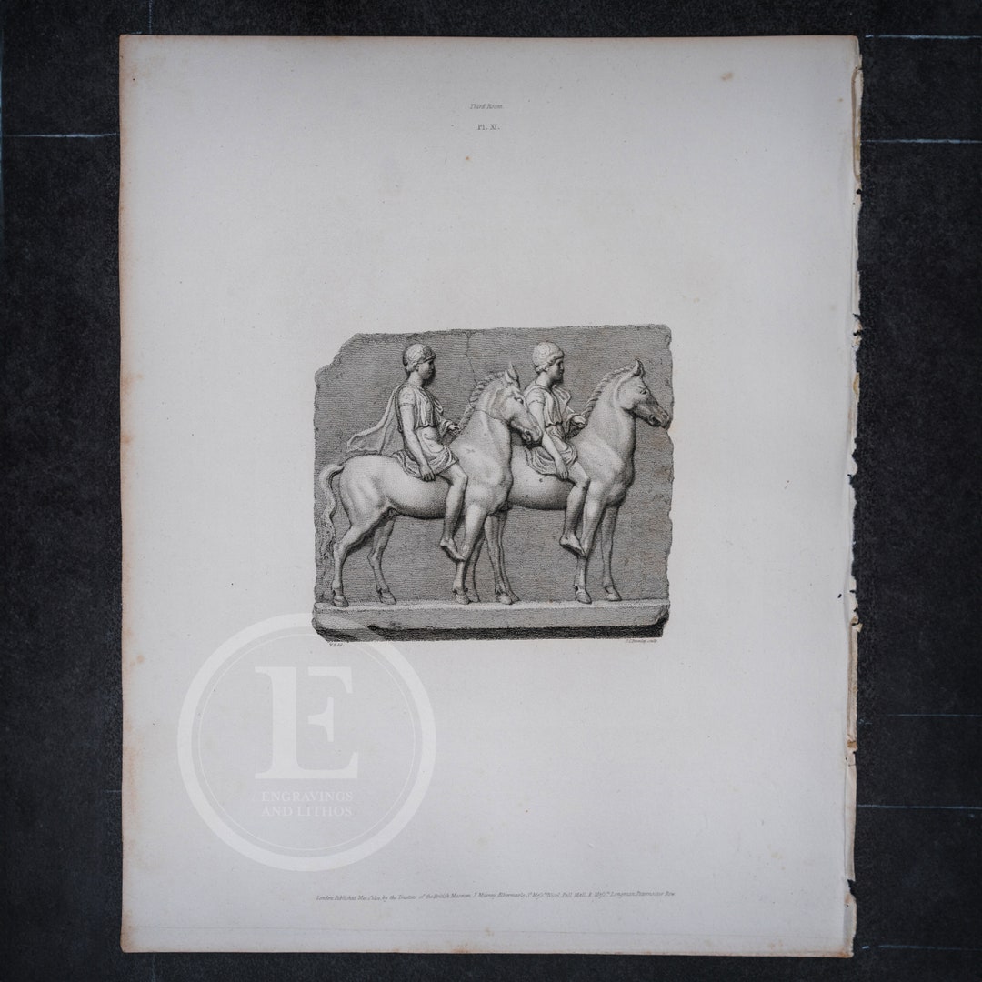 1812 Bas-relief Representing the Dioscuri on Horseback - EXQUISITE ...