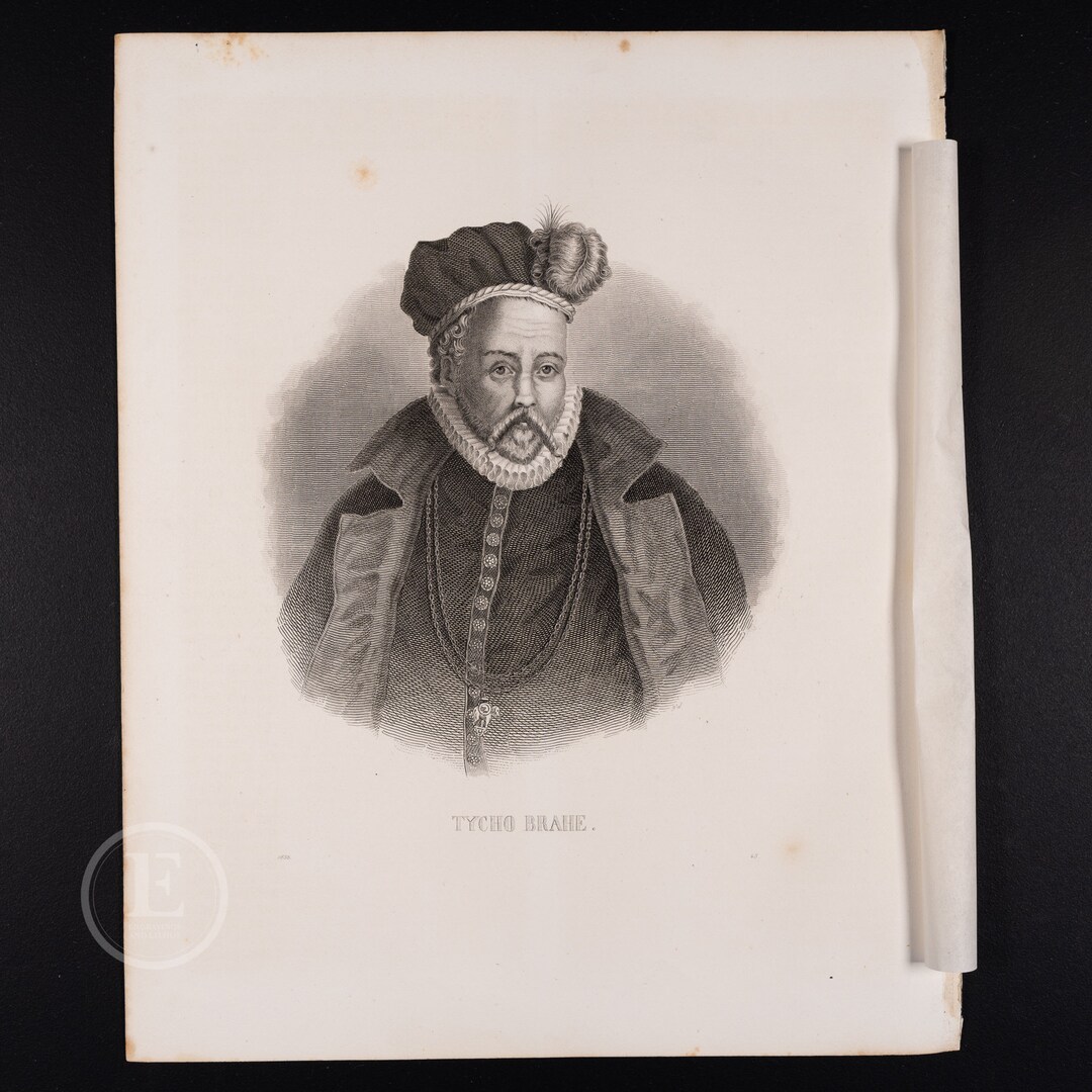 Tycho Brahe, Danish Astronomer Very Rare Plate From book of the World ...