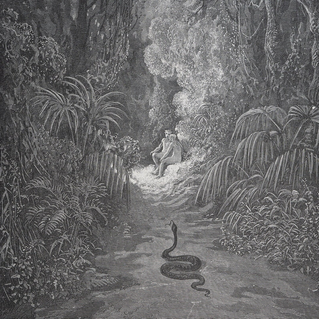 The First Approach of the Serpent Original Engraving From the Dore ...