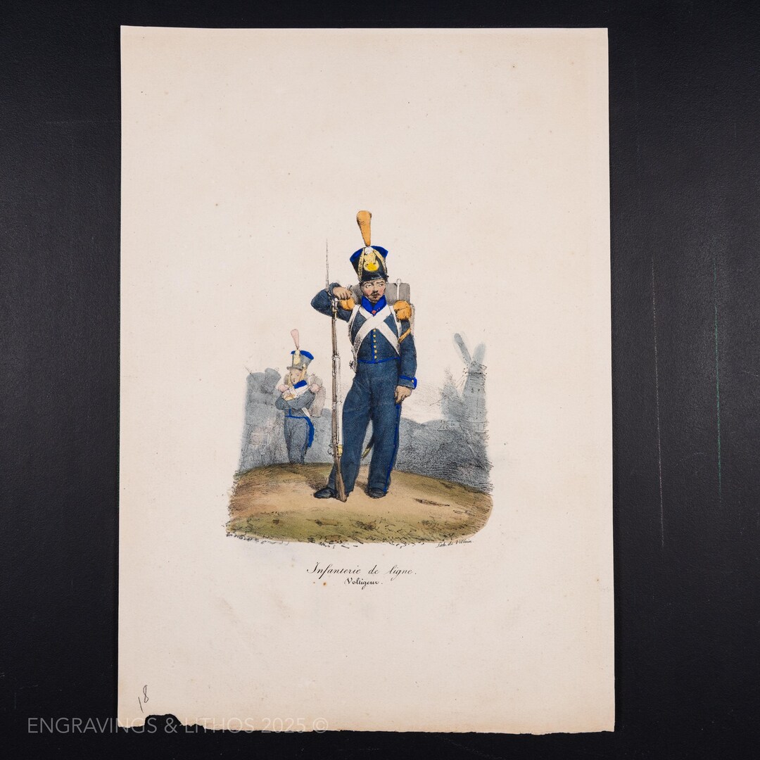 1834 Belgian Line Infantry – Troupes Coloniales / Hand Colored ...