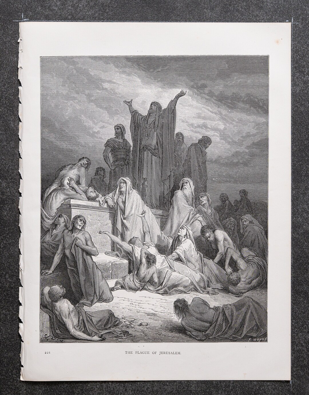 The Plague of Jerusalem - Original Engraving From "the Dore Gallery ...