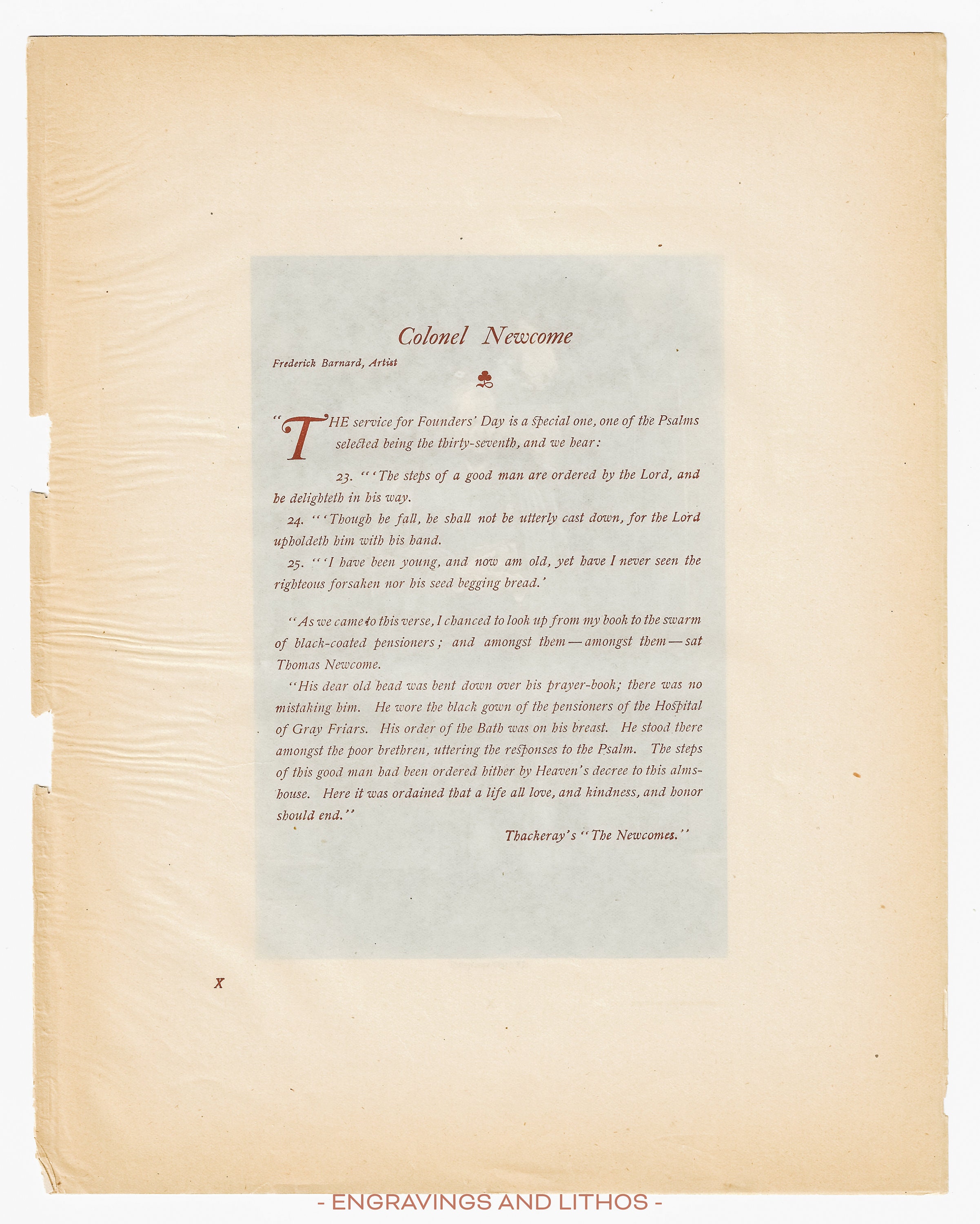 Colonel Newcome Engraving Form Character Sketches of - Etsy