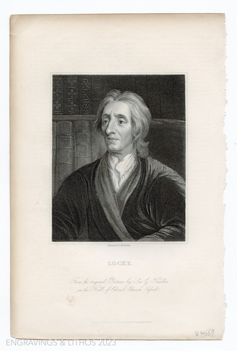 John Locke, English Philosopher - VERY RARE - Original Steel Engraving ...