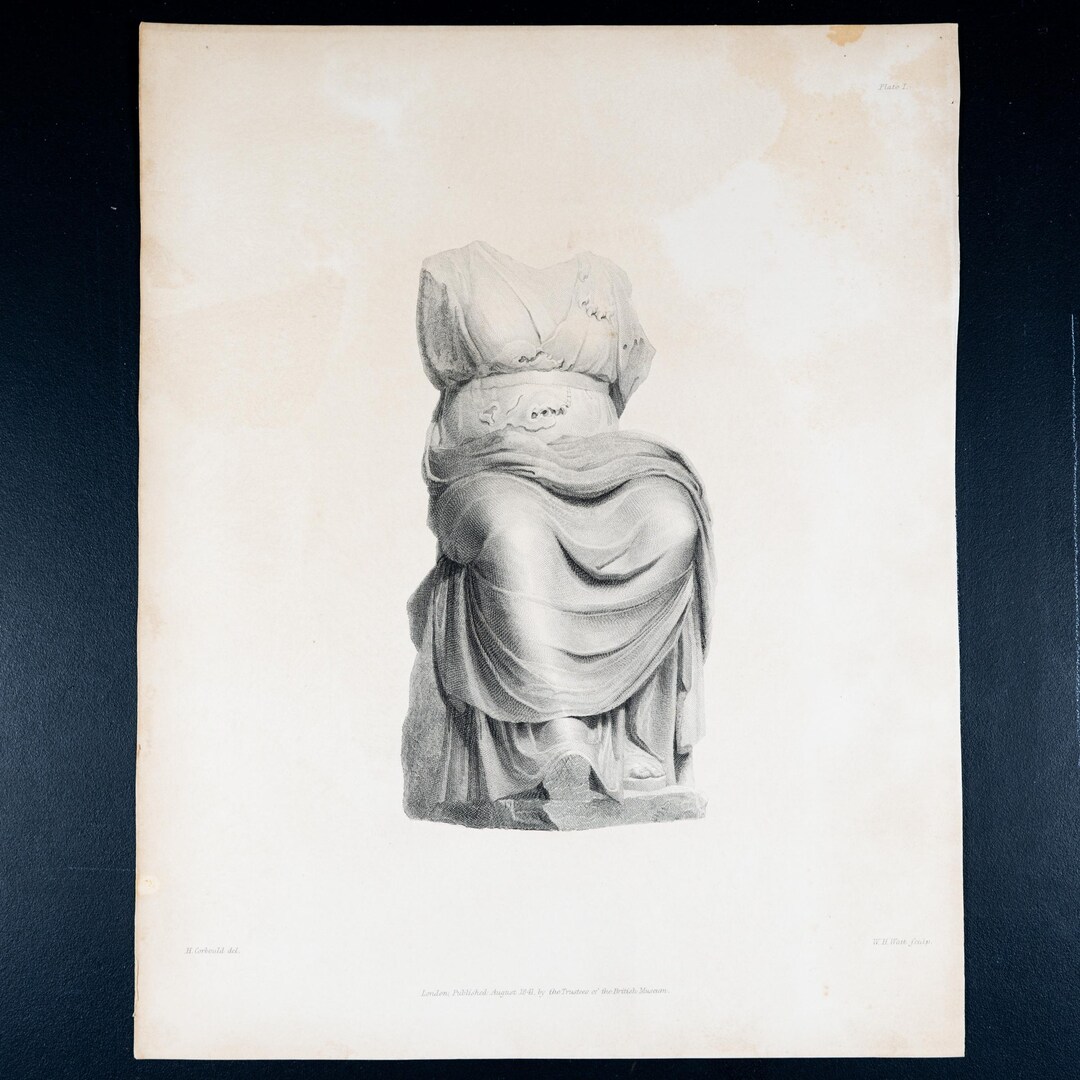1842 STATUE of BACCHUS Collection of Ancient Marbles Exquisite Original ...