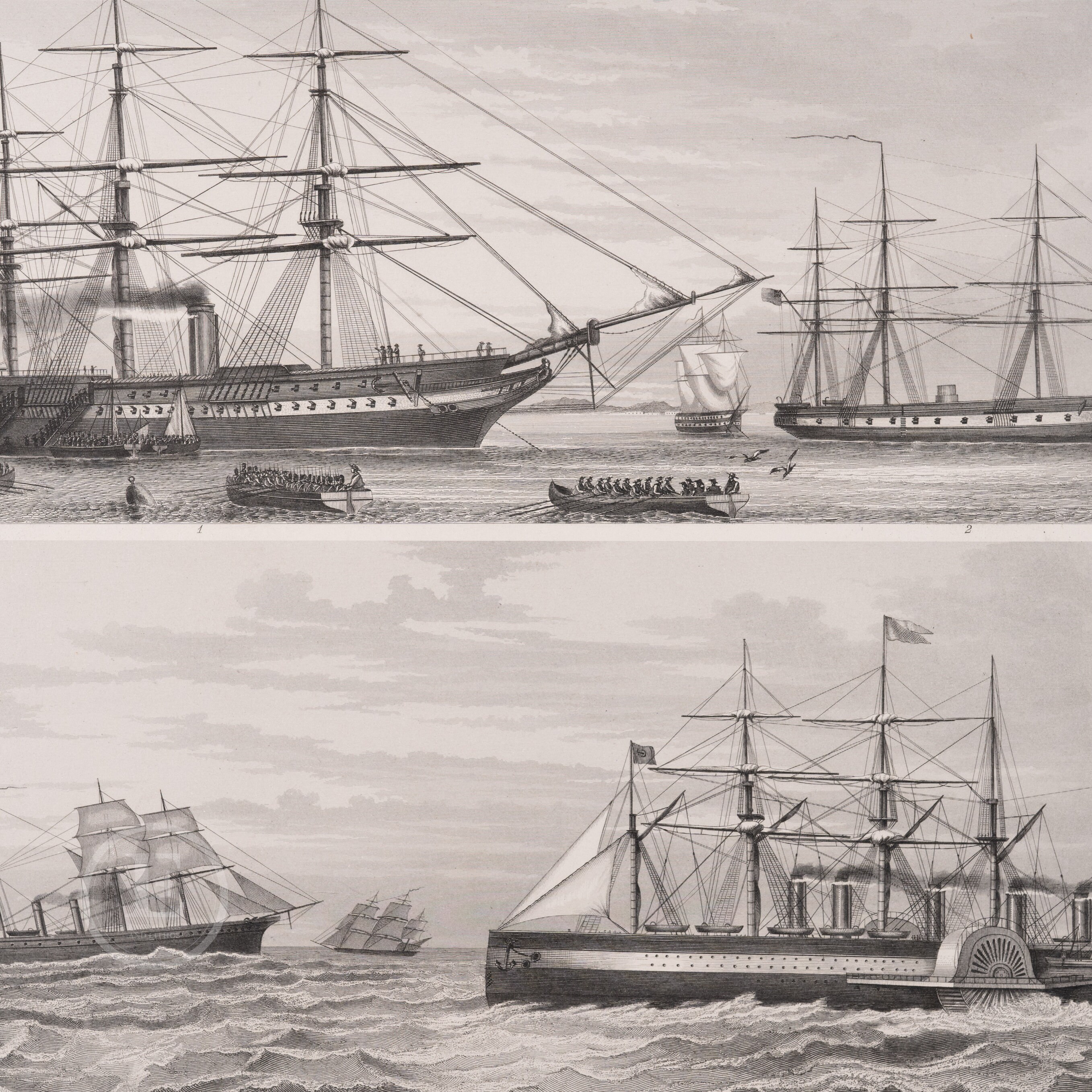 STEAMSHIPS: Screw Frigate and Corvette, Transatlantic Steamer ...