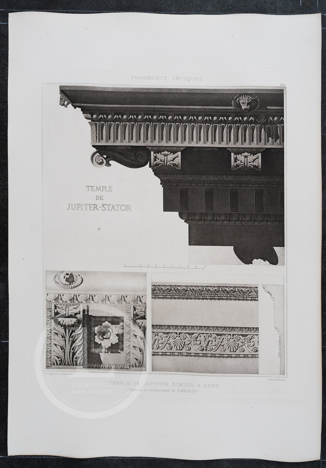 Temple of Jupiter Stator Rome Italy EXQUISITE Heliogravure - Etsy