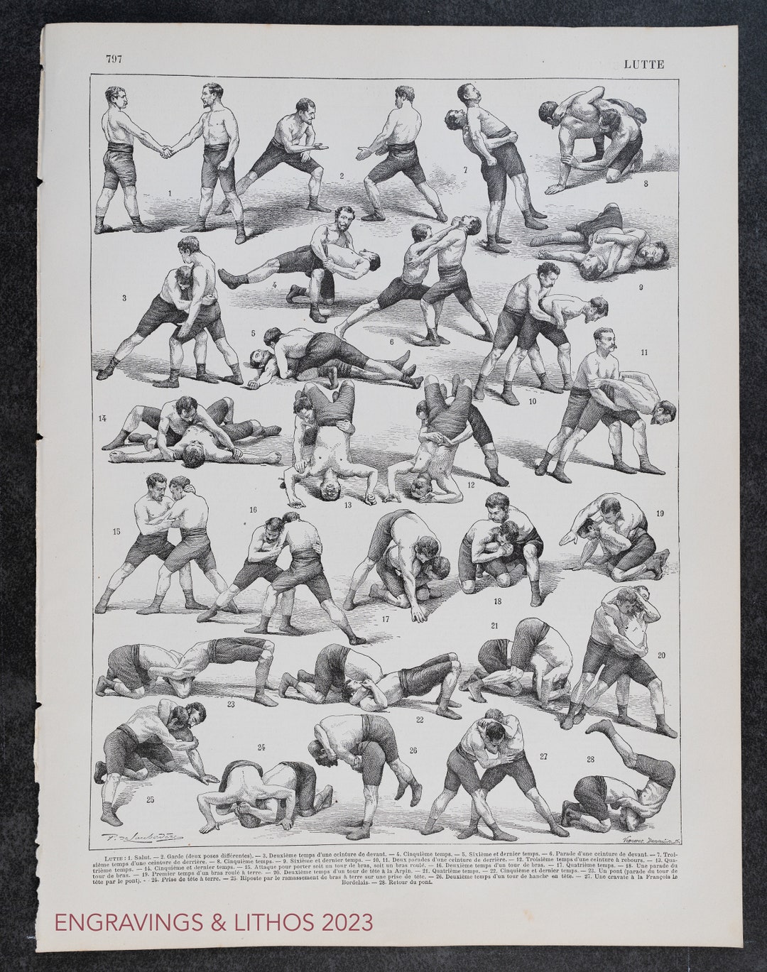 Wrestling Positions: Martial Arts, Fight, Greco-roman From "le Noveau ...