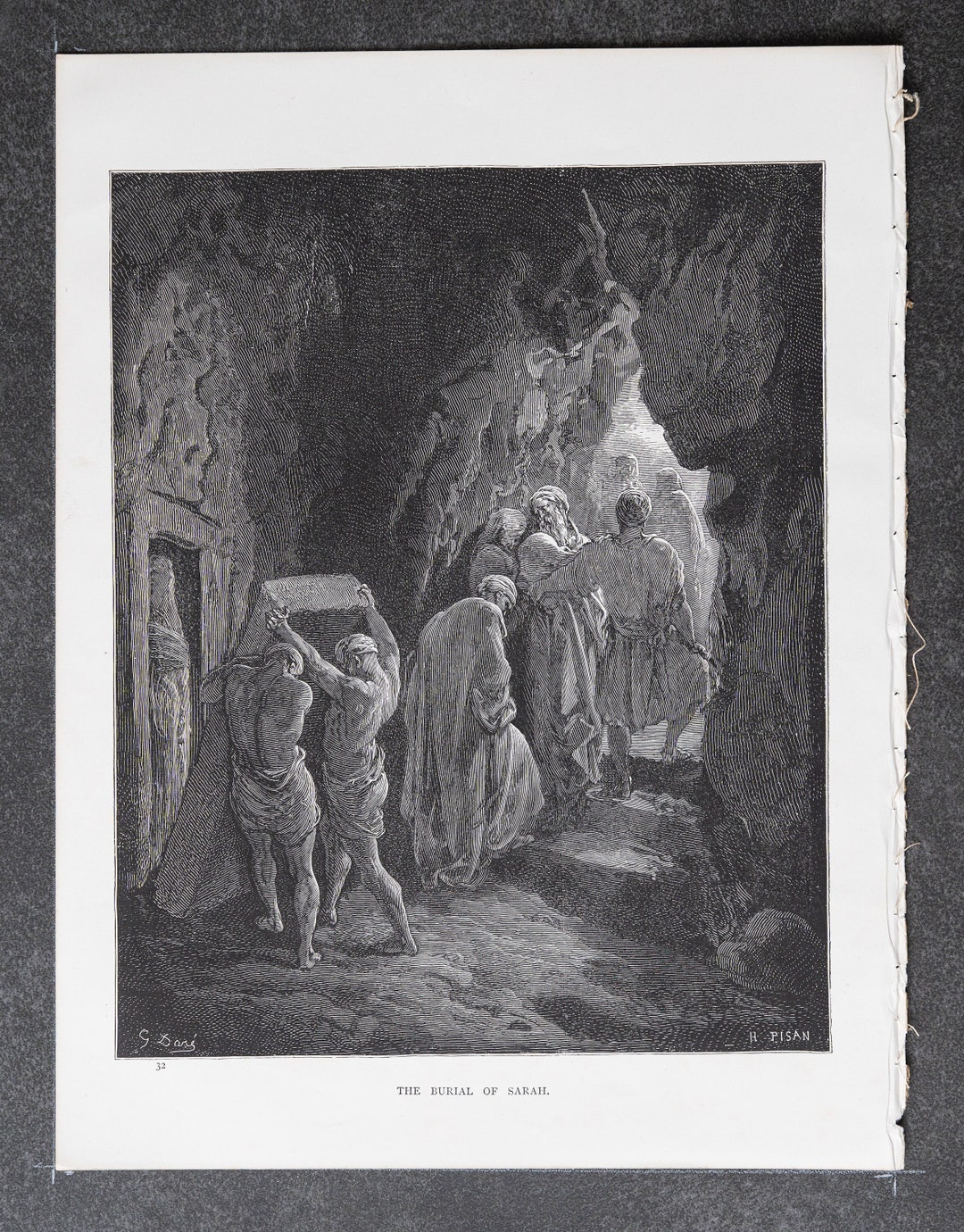 The Burial of Sarah - Original Engraving From "the Dore Gallery" Edmund ...