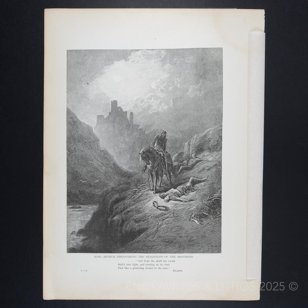 1889 KING ARTHUR DISCOVERS the Skeletons of the Brothers–idylls of ...