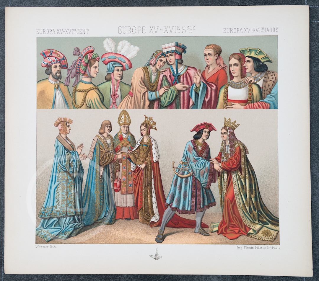 European Nobility Costumes From 15th and 16th Century by A.racinet ...