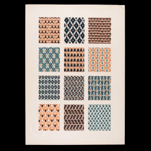 MODERN FLAT PATTERNS Offset Lithography 1913 Original Print From ...