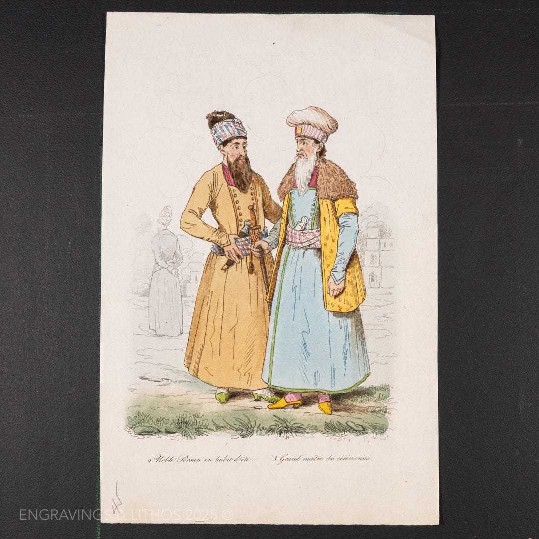 1840 Noble Persian and Court Official – Persian Empire Costume / Hand ...
