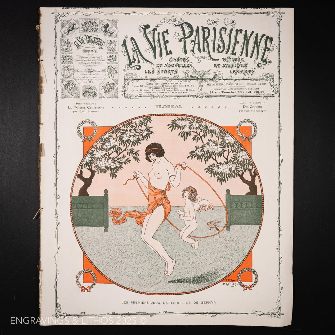 LA VIE PARISIENNE (may 4, 1912) Vintage French Magazine (complety ...