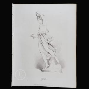 1855 HEBE, the GODDESS of YOUTH - Black and White Steel Engraving by ...