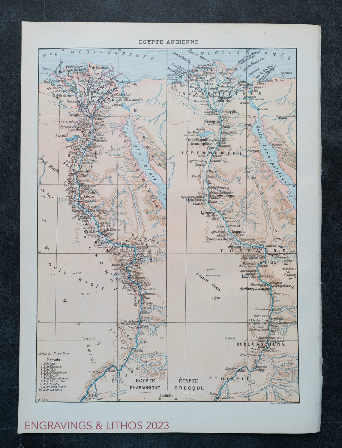 Maps of Modern Egypt and Ancient Egypt From "le Noveau Larousse ...